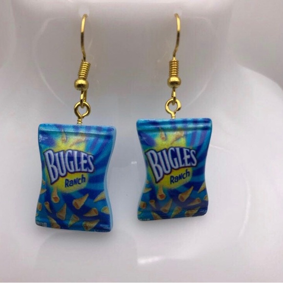Hand Crafted | Jewelry | Cute Bugles Chip Bag Earrings | Poshmark
